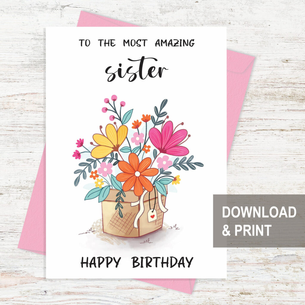 Sister Birthday Cards Printable