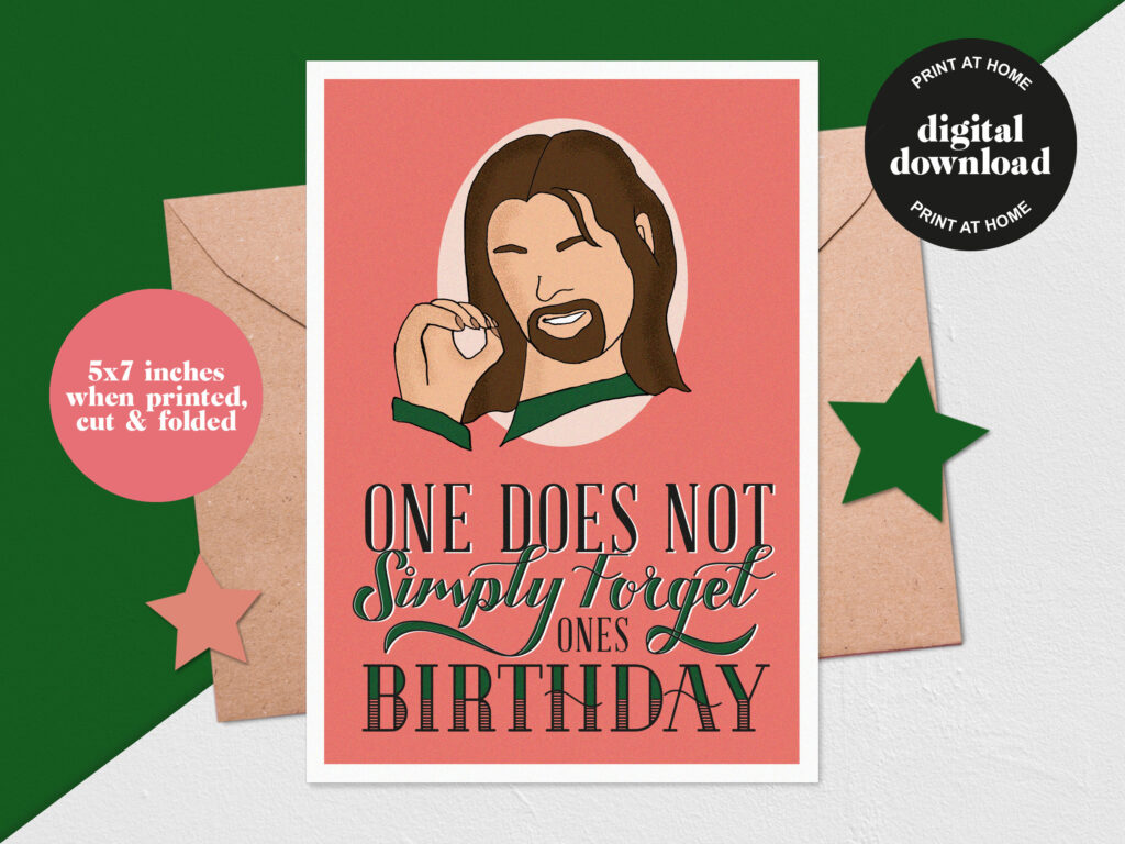 Printable Lord Of The Rings Birthday Card