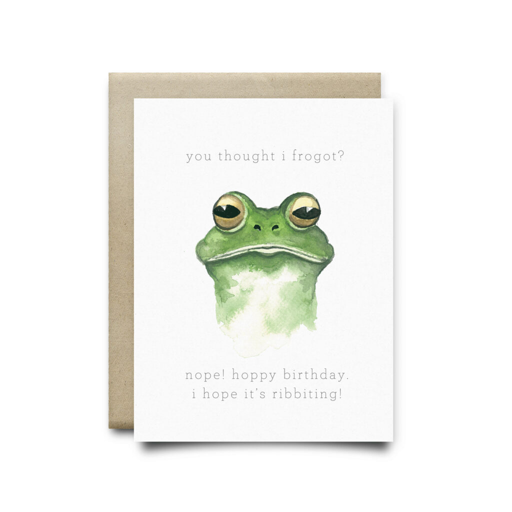 Frog Birthday Card Printable