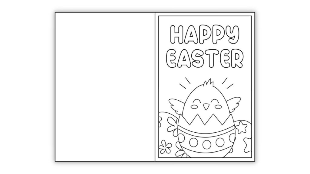 Easter Card Printable Colouring - FREE Printable Birthday Cards