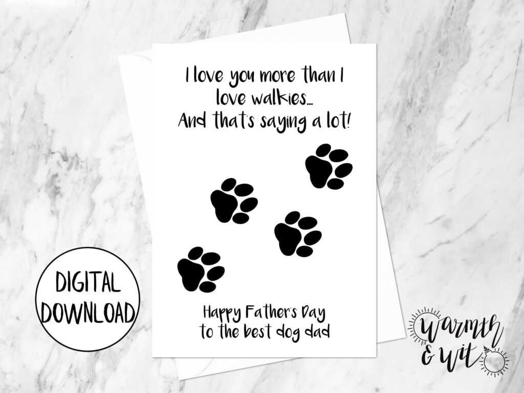 Happy Father Day Cards Printable From Pet